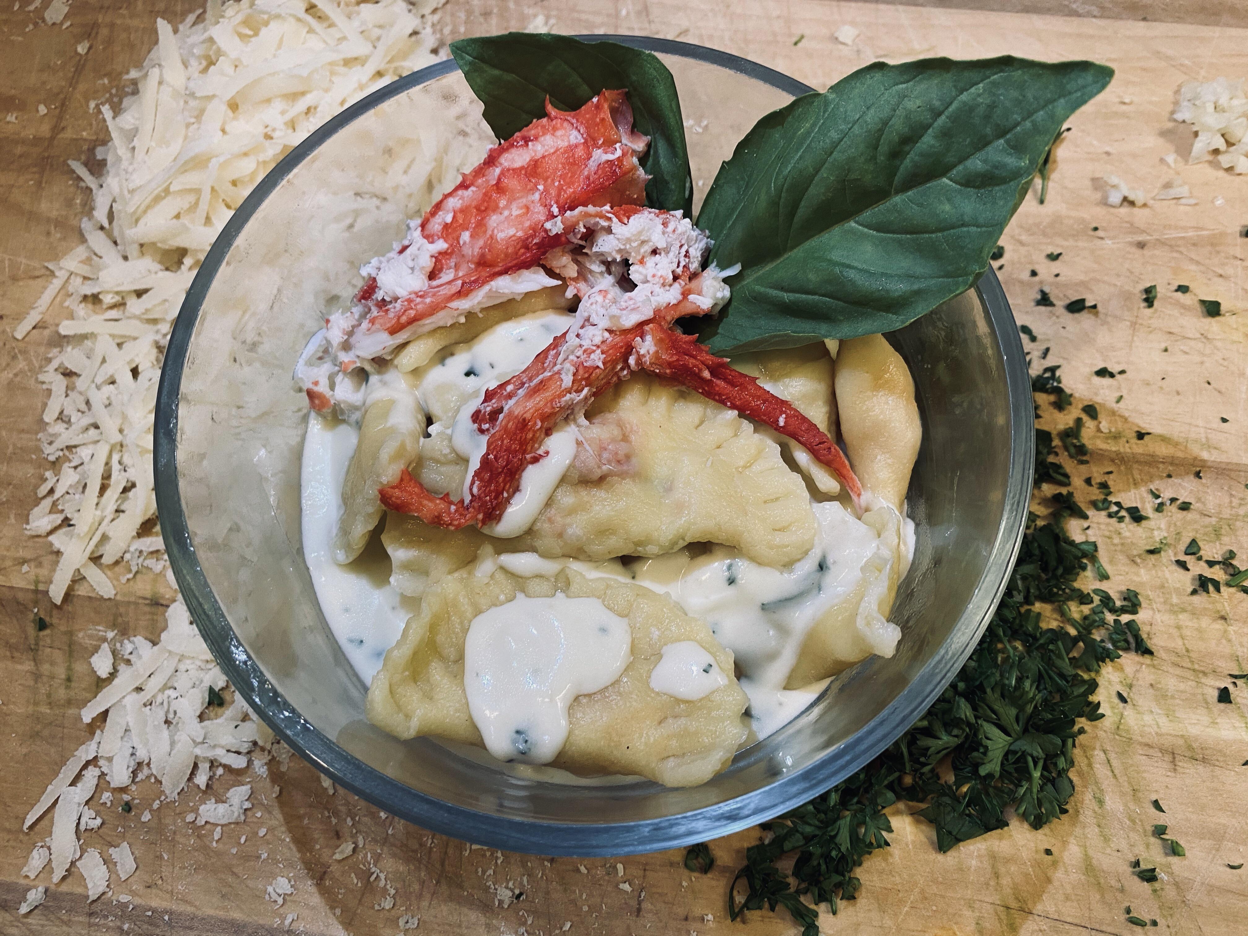 [Homemade] King crab, five cheese ravioli | Scrolller