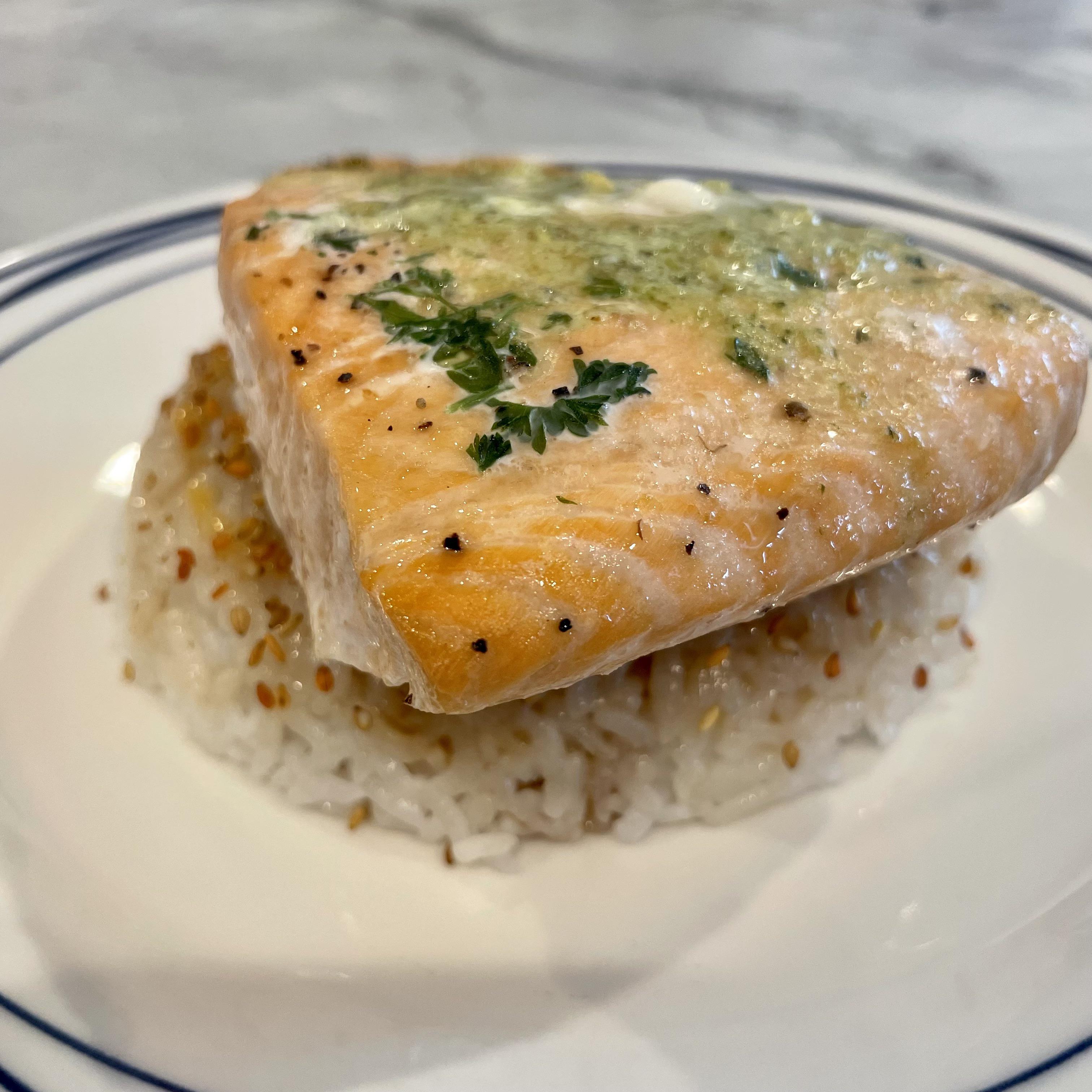 [homemade] Salmon over rice | Scrolller