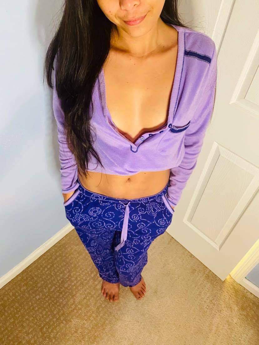 Hope you don’t mind cleavage in pajamas. | Scrolller