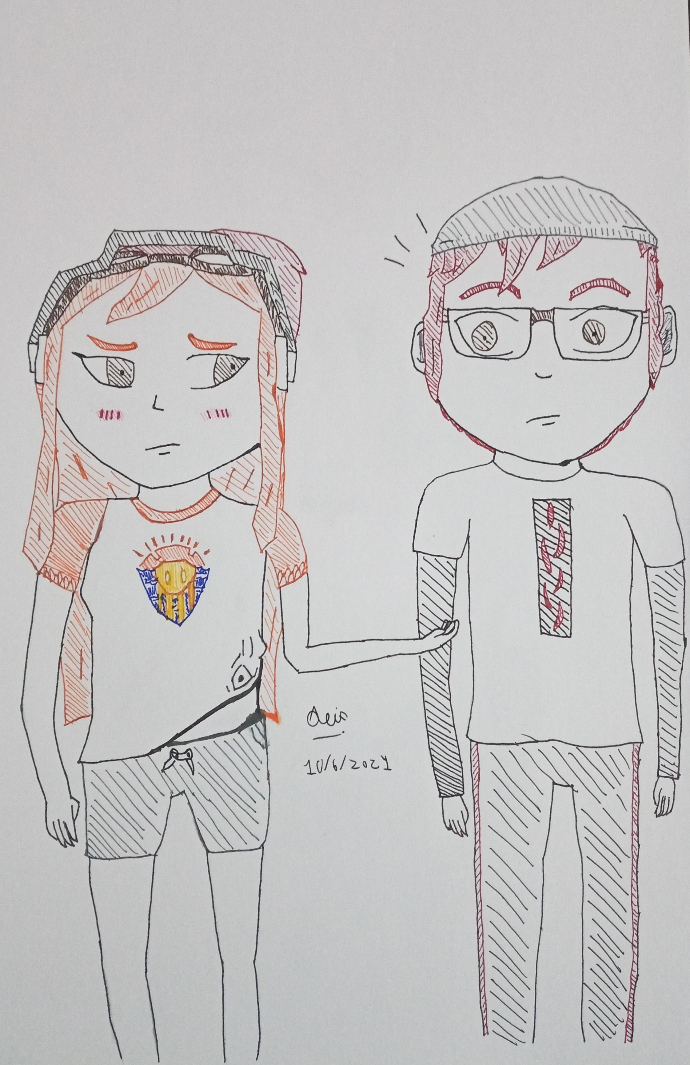 Hope you don't mind this ship I have in mind. Meggy x Benny | Scrolller