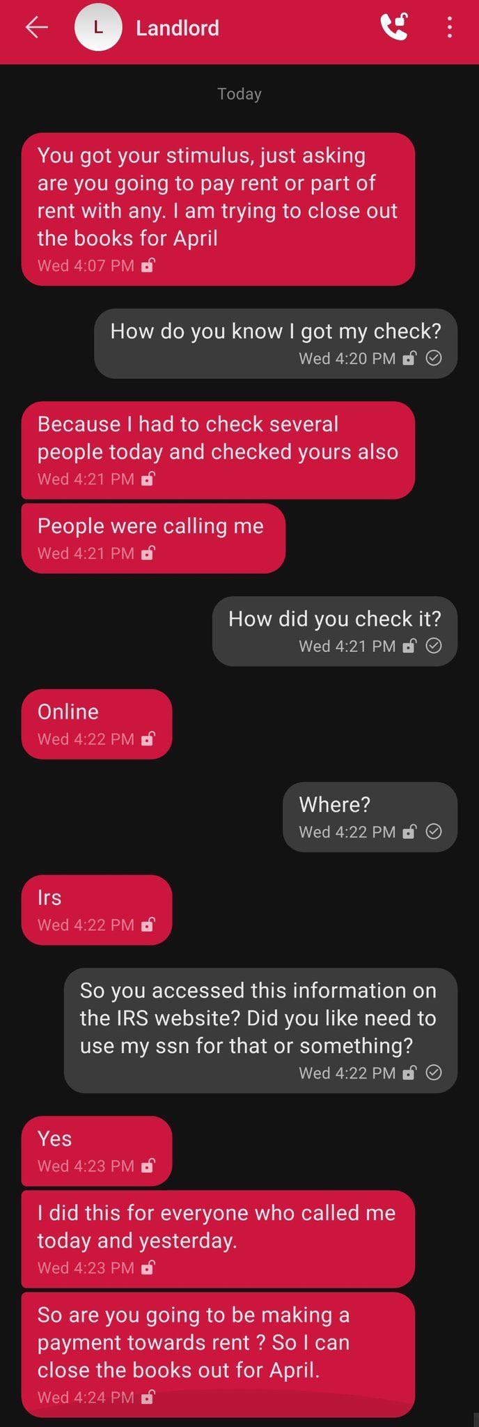 Horrifying text exchange between a landlord and tenant | Scrolller