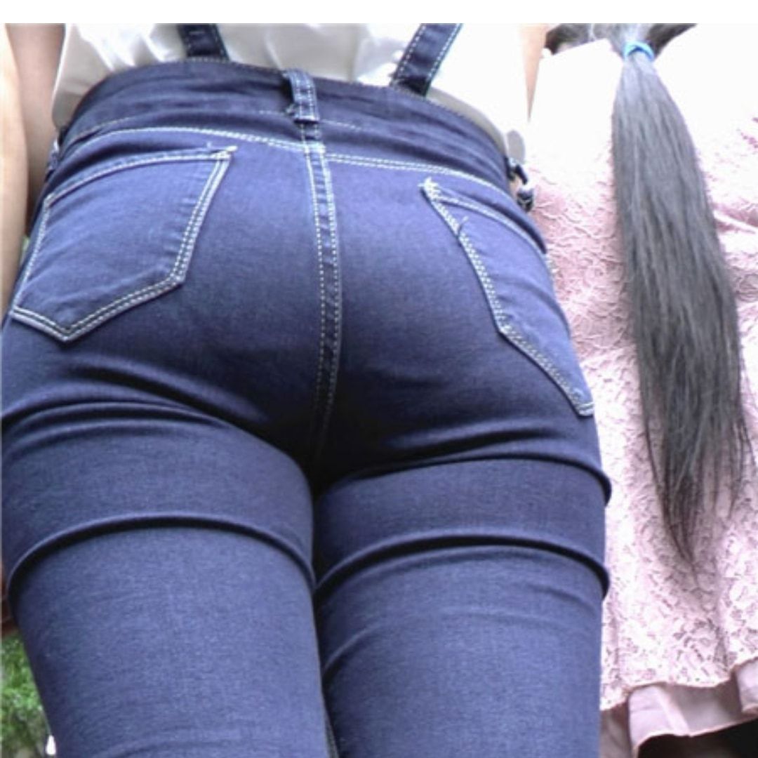 Hot jeans pantylines from behind | Scrolller