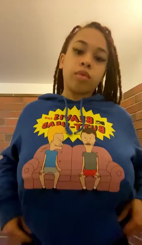 Huge Naturals Dropping Out Of Cool Hoodie Scrolller