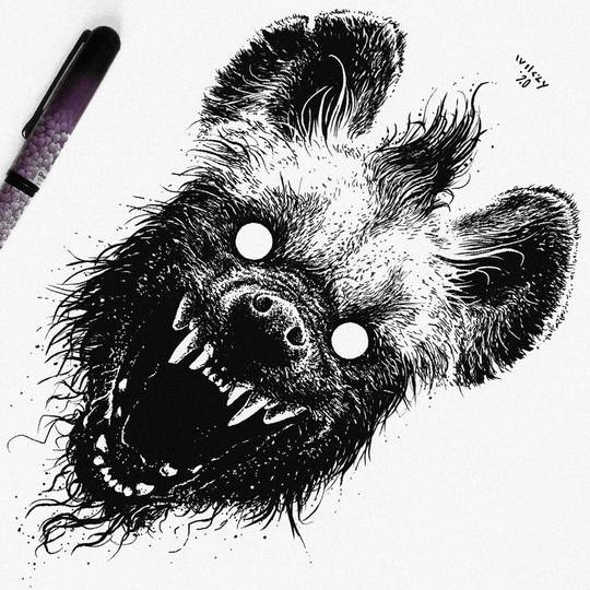 Hyena night terror by /u/_vvilczy_Illustrator | Scrolller