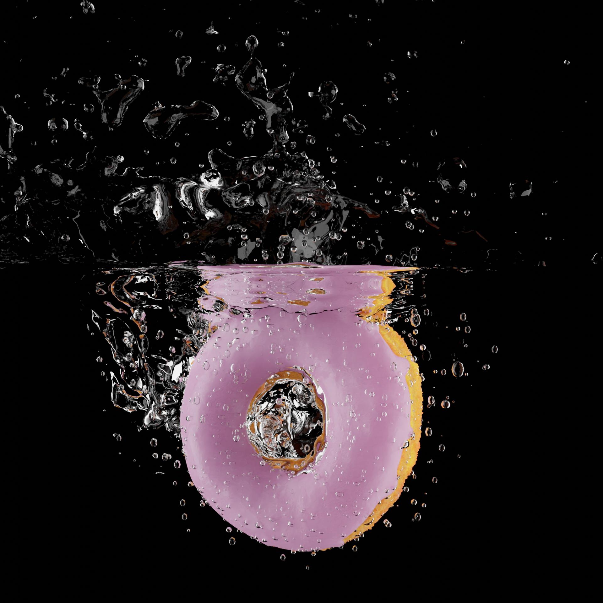 I combined the fruit splash tutorial with the donut tutorial. | Scrolller