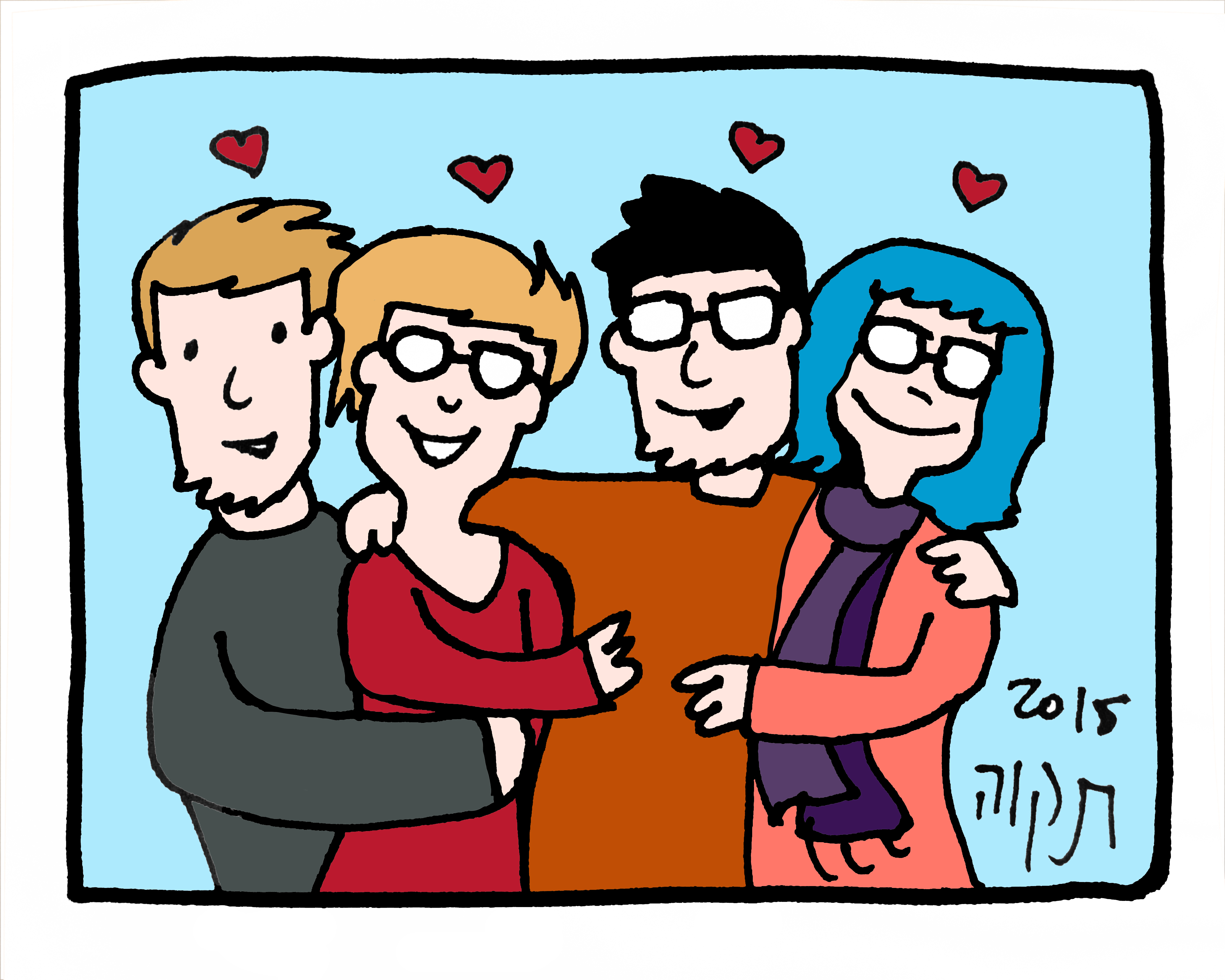 I commissioned a portrait of us by Kimchi Cuddles for my meta's birthday and love how it turned ...