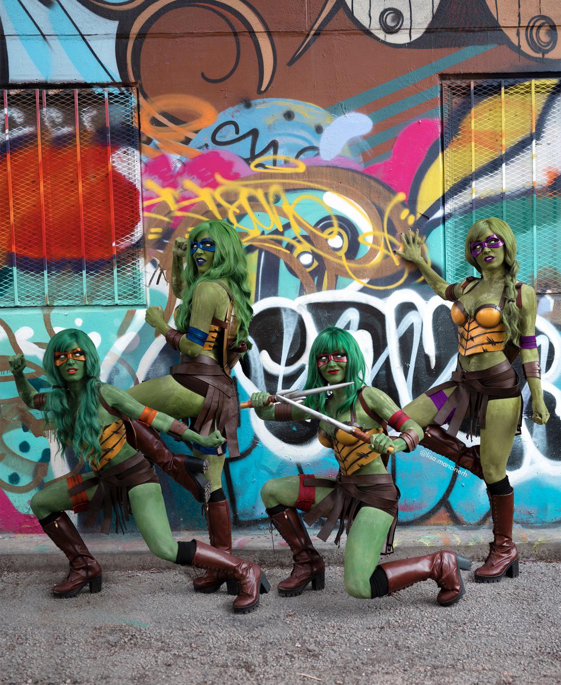 Lisa.mancinerh as all 4 Ninja Turtles | Scrolller
