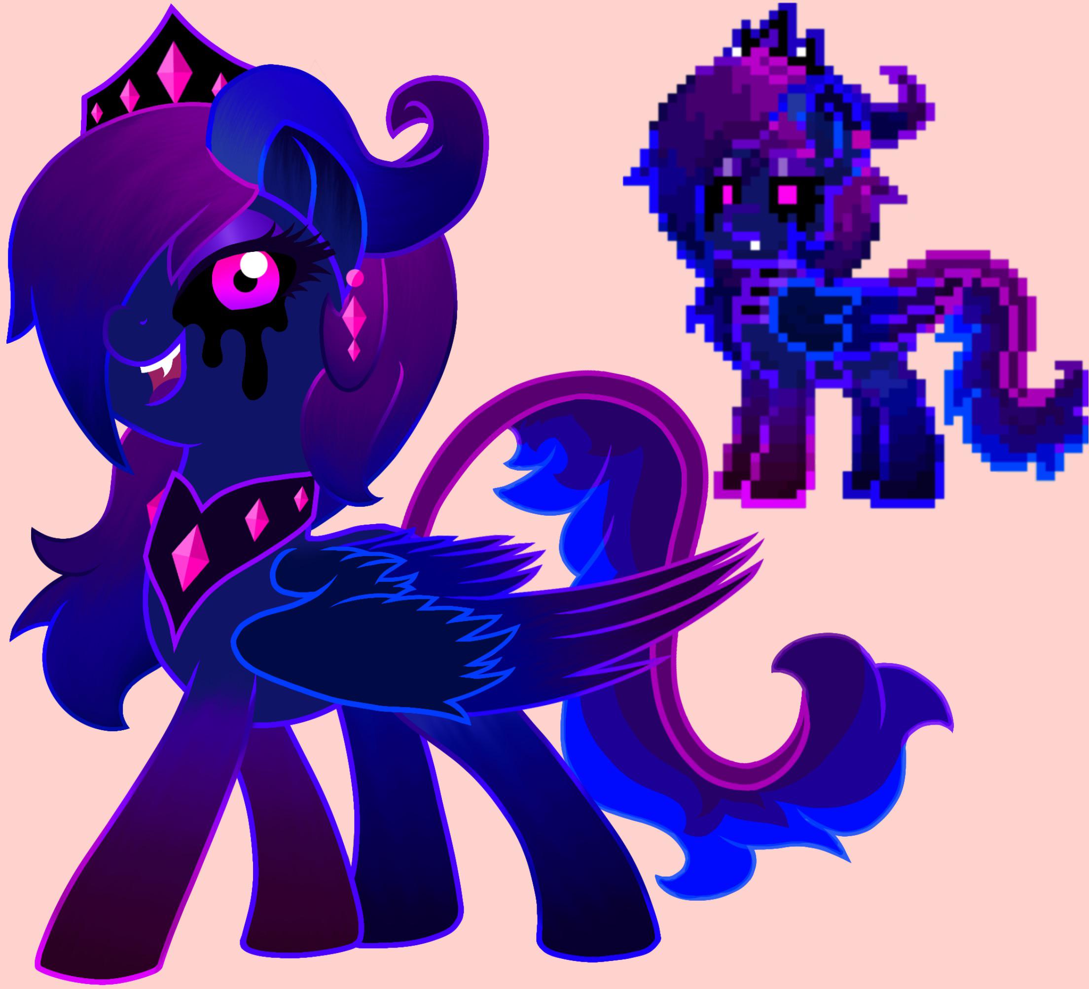 I decided to finally draw my Oc, Void, who was first created through this game :P | Scrolller