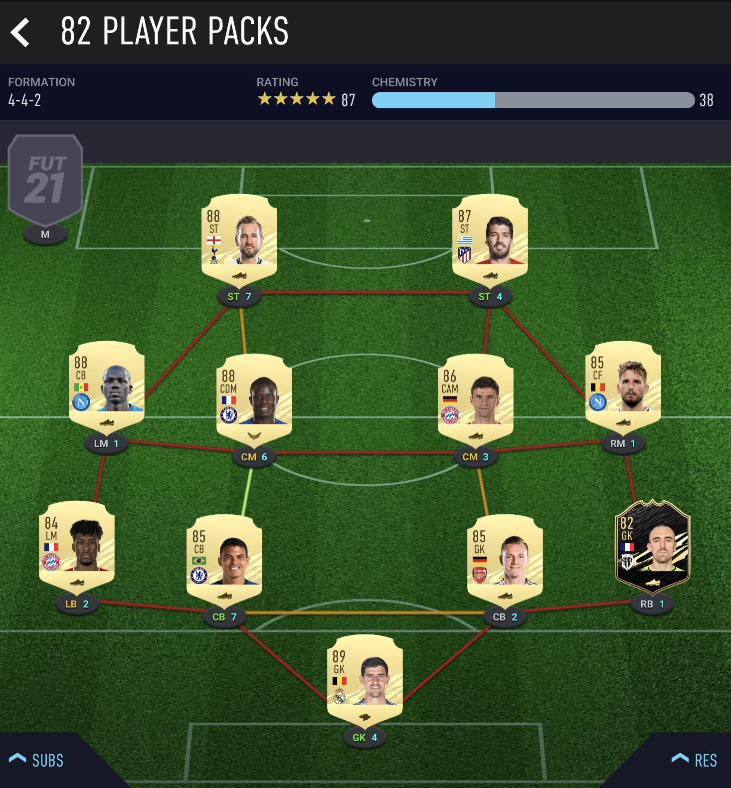 I did 20 of the 82+ player packs, so here are the best 11 | Scrolller