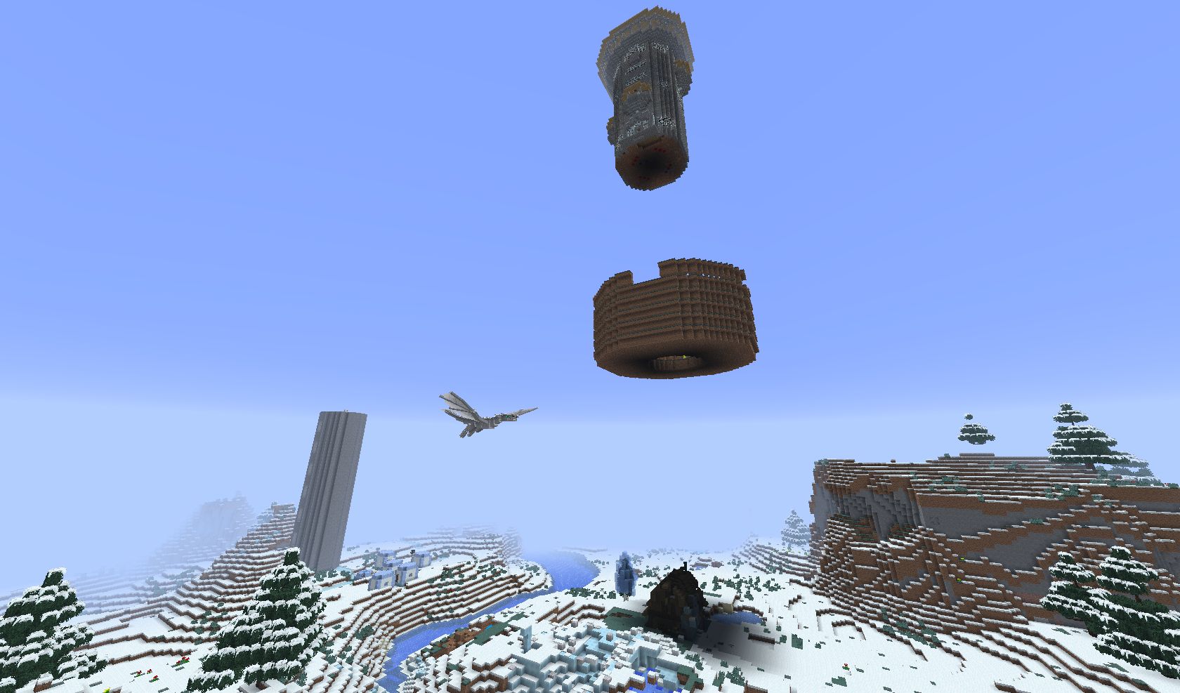 I died of hypothermia trying to take a screenshot of this crazy structure generation ...