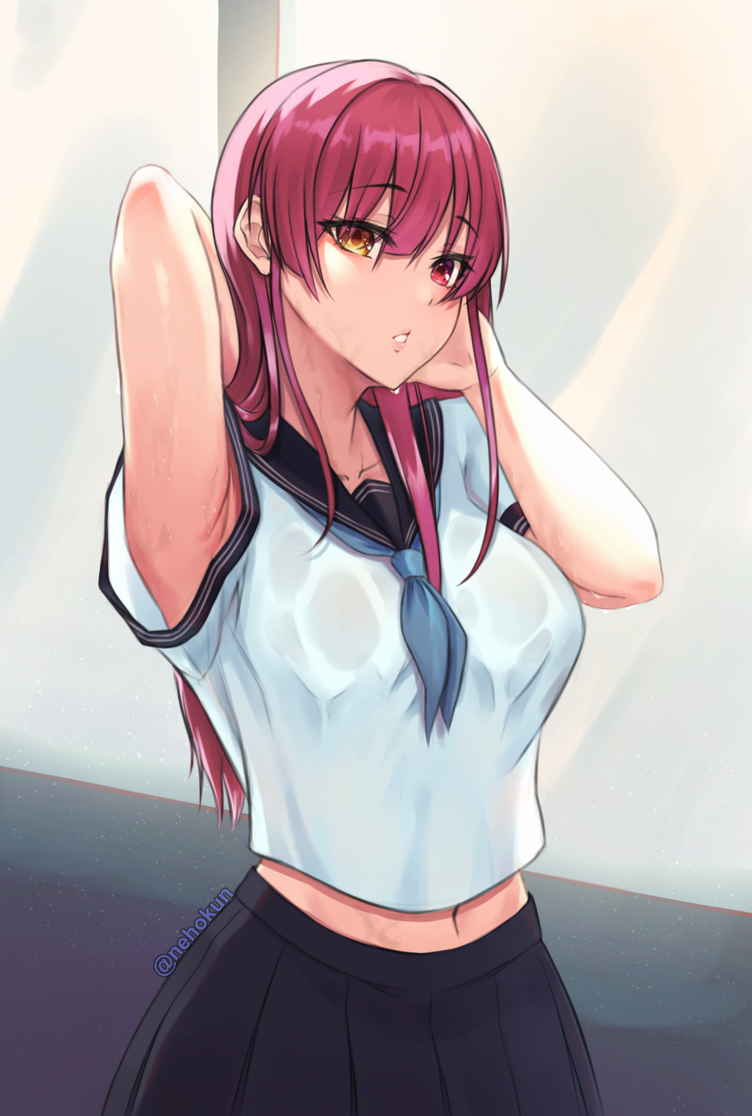 I draw Senchou wearing sailor uniform | Scrolller