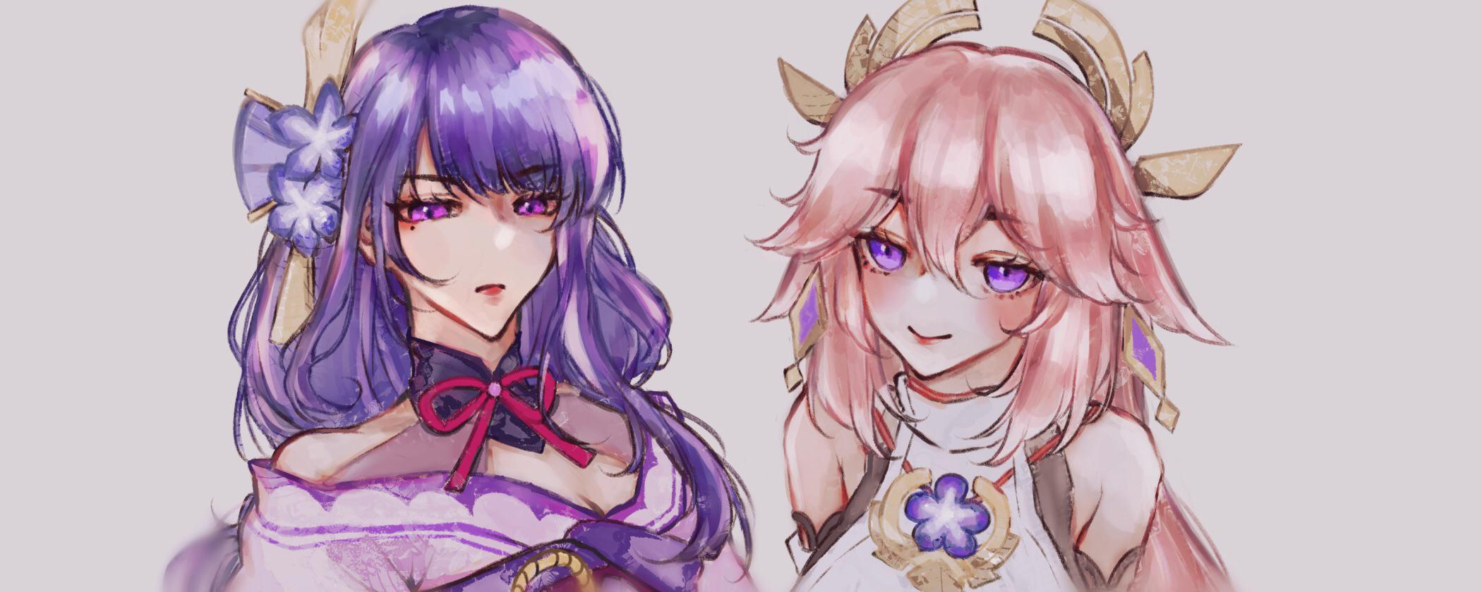 I drew Baal and Yae | Scrolller