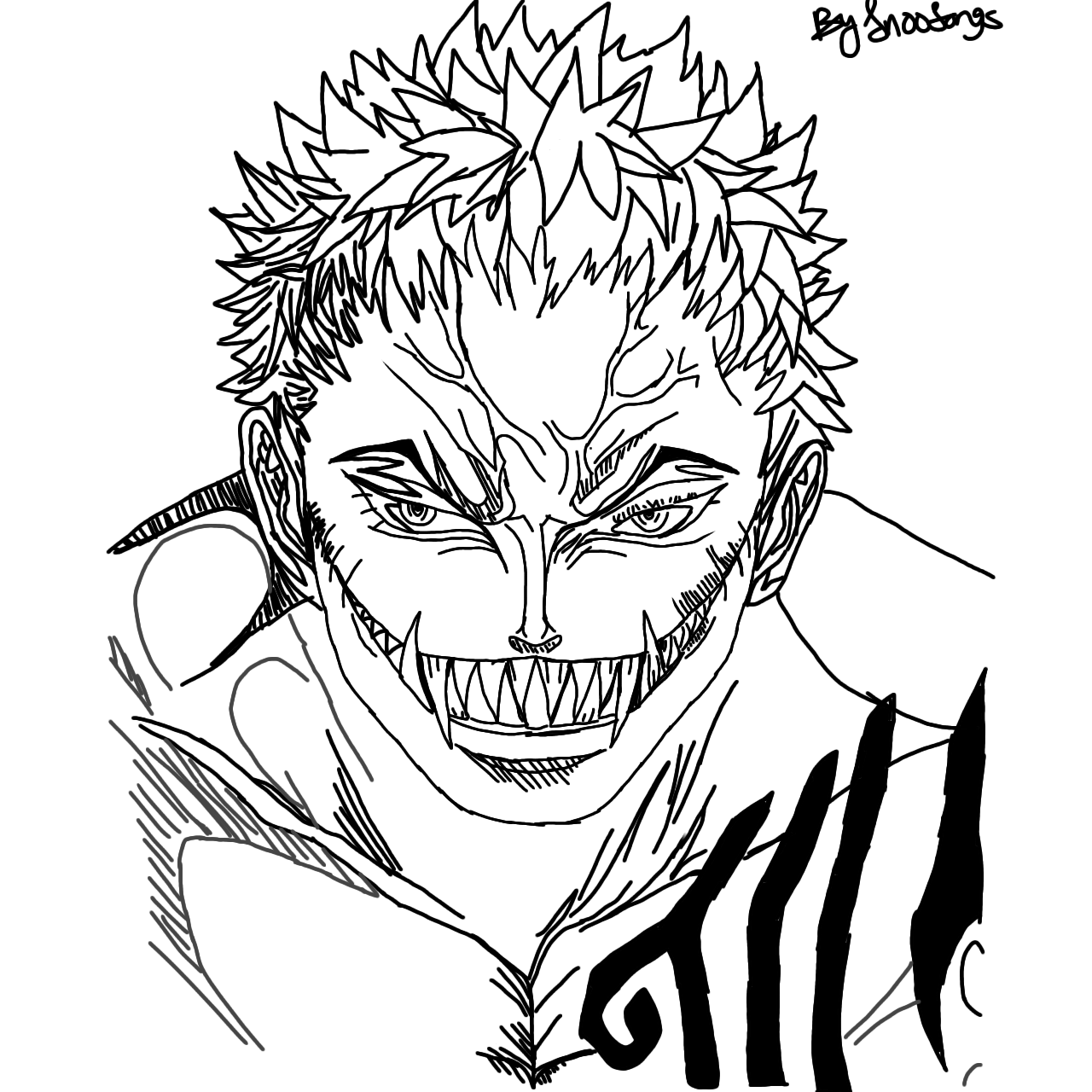 I drew Katakuri first draft | Scrolller