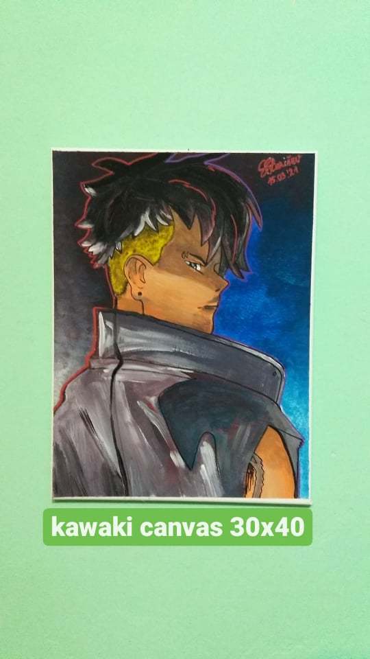 I drew Kawaki on canvas | Scrolller