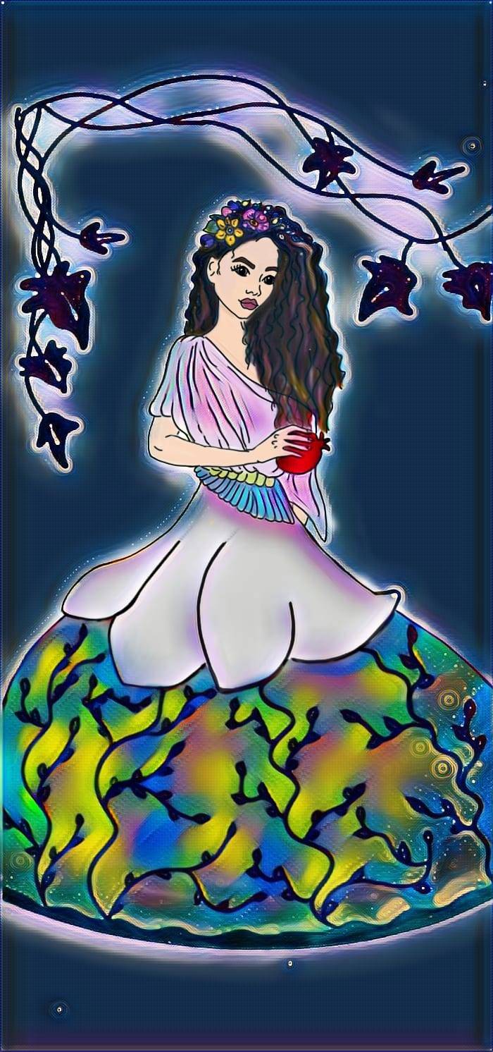 I drew Persephone in the underworld | Scrolller