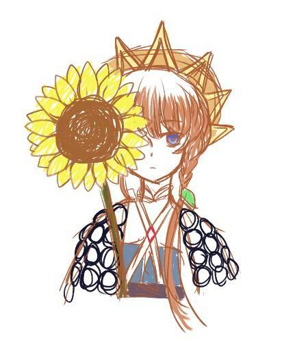 i drew sunflower girl | Scrolller