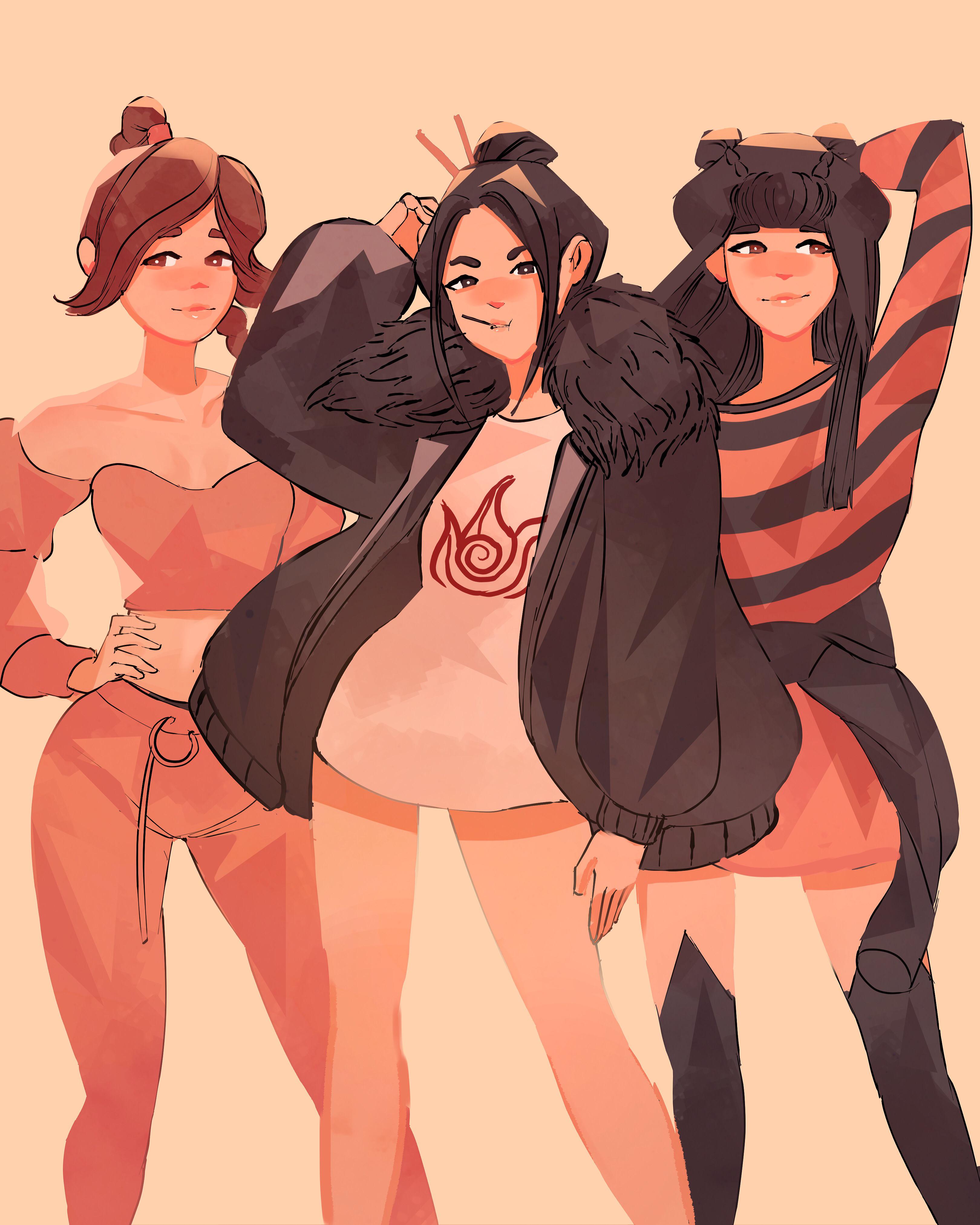 I drew the Azula gang in modern day street wear | Scrolller