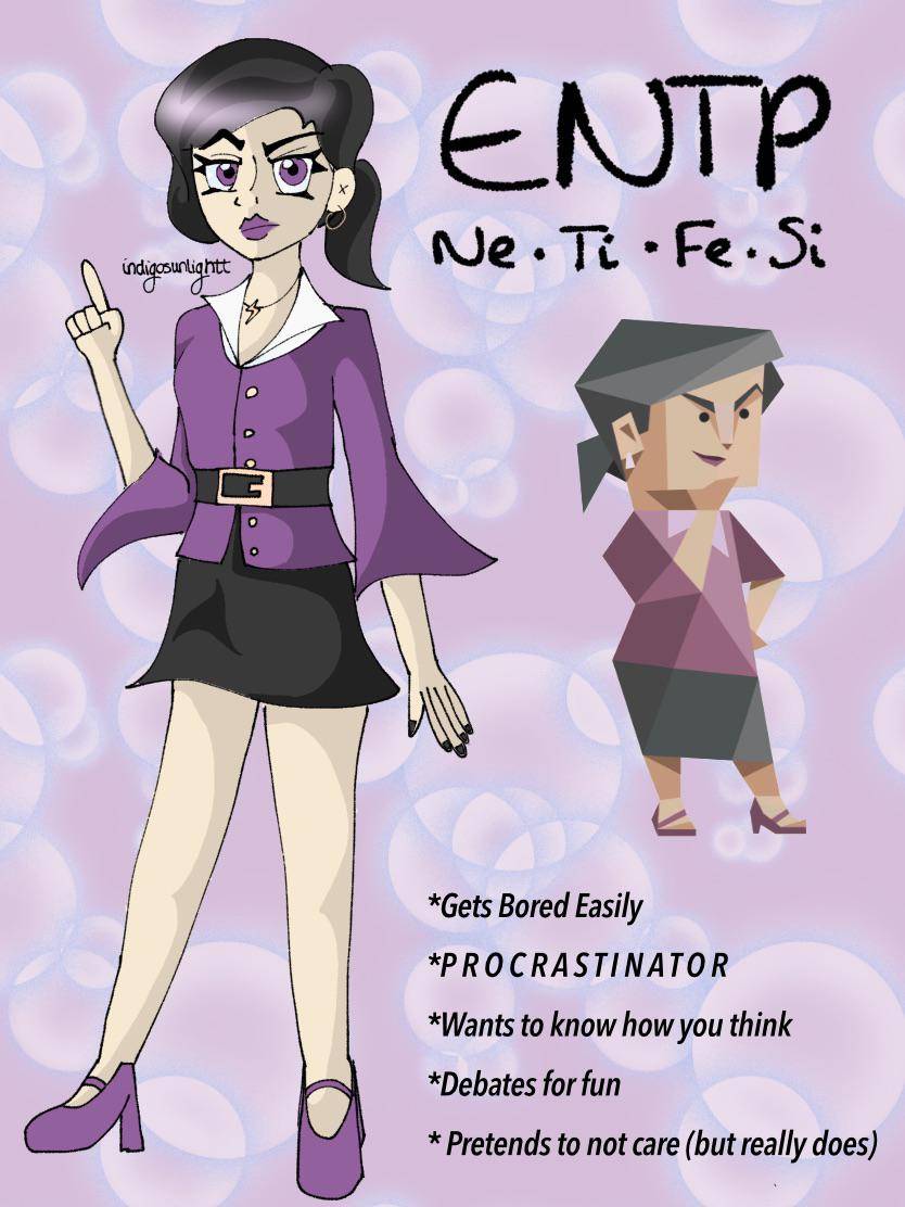 I drew the ENTP female character! | Scrolller