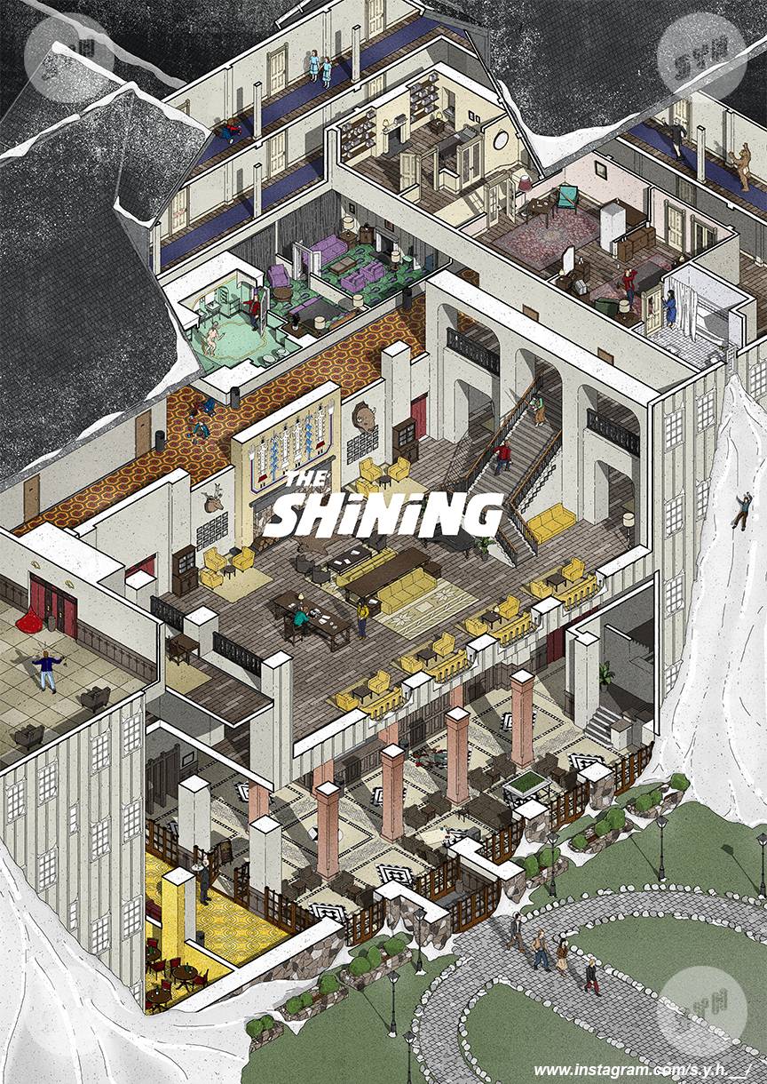 I drew The Overlook Hotel from The Shining (OC) | Scrolller