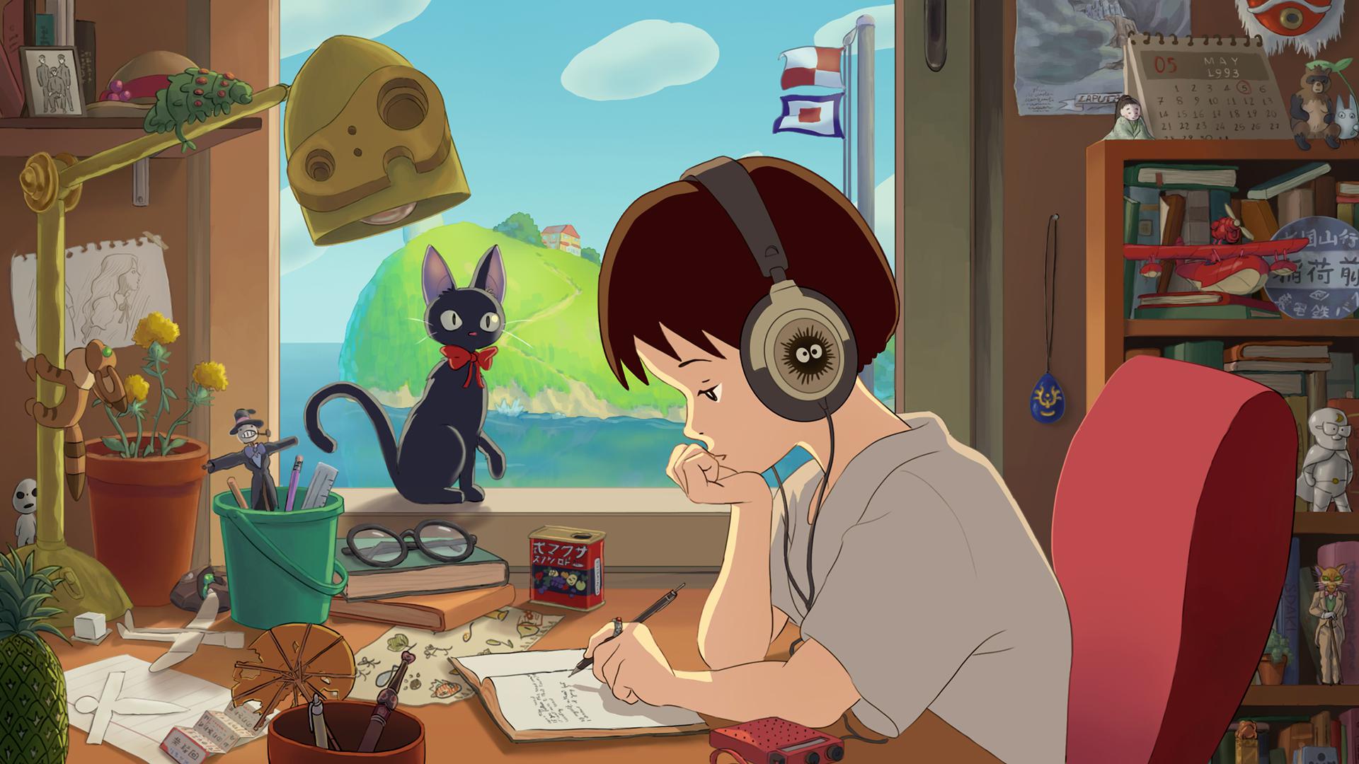 I finally finished my Studio Ghibli lo-fi girl, hope you like it | Scrolller