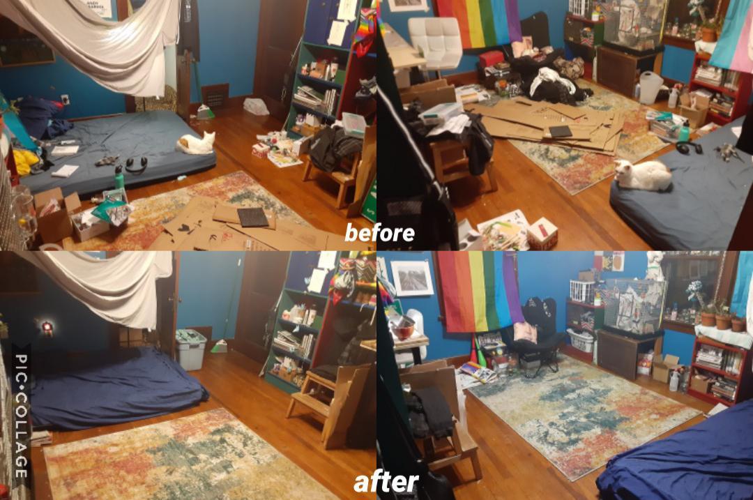 I finally got all the clutter totally cleaned out of my room and it feels so good. | Scrolller