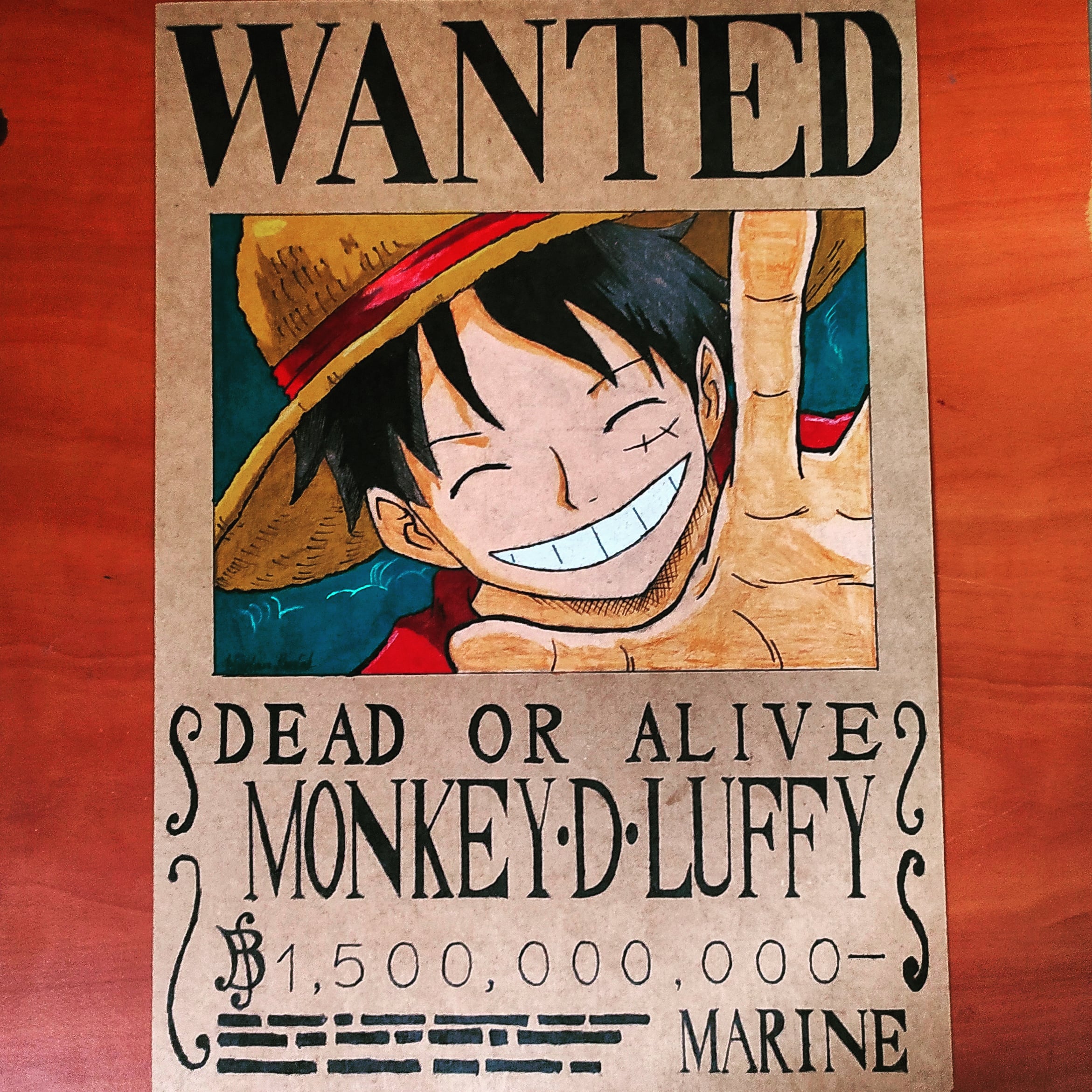 I finally made Monkey D Luffy's wanted Poster!! | Scrolller