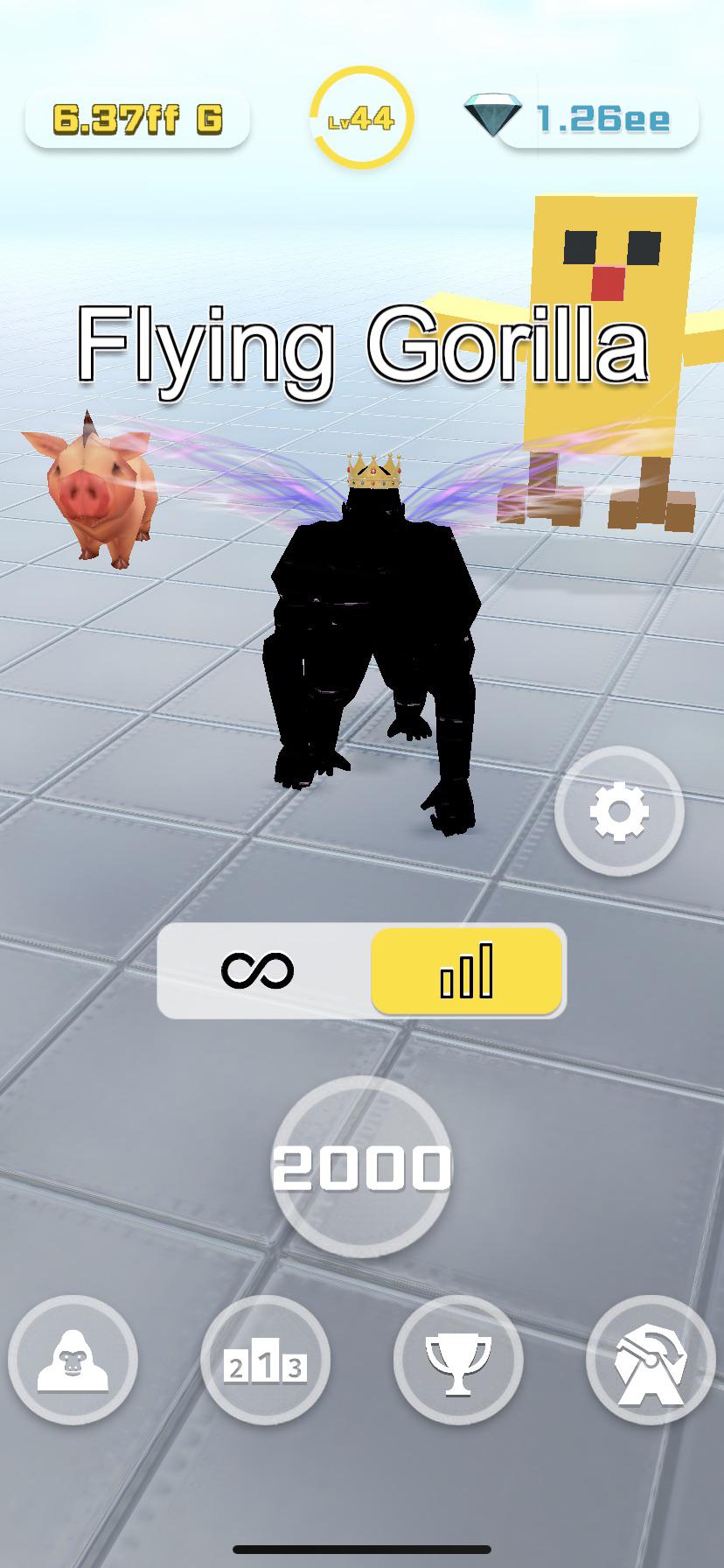 I got level 2000 in flying gorilla | Scrolller