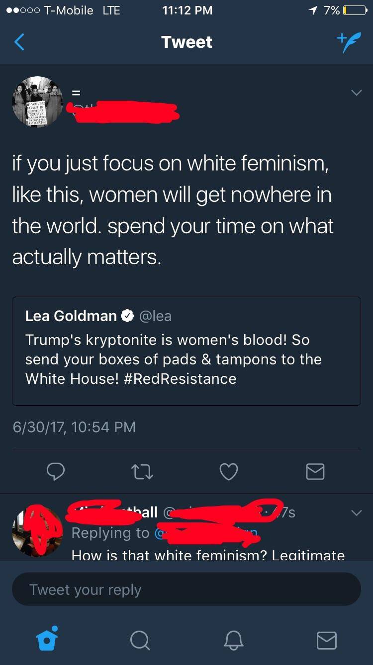 I guess white women can't be feminists too? | Scrolller