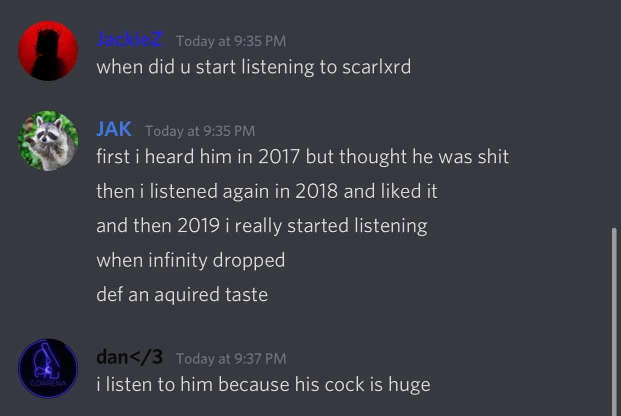 I hate the scarlxrd discord server | Scrolller