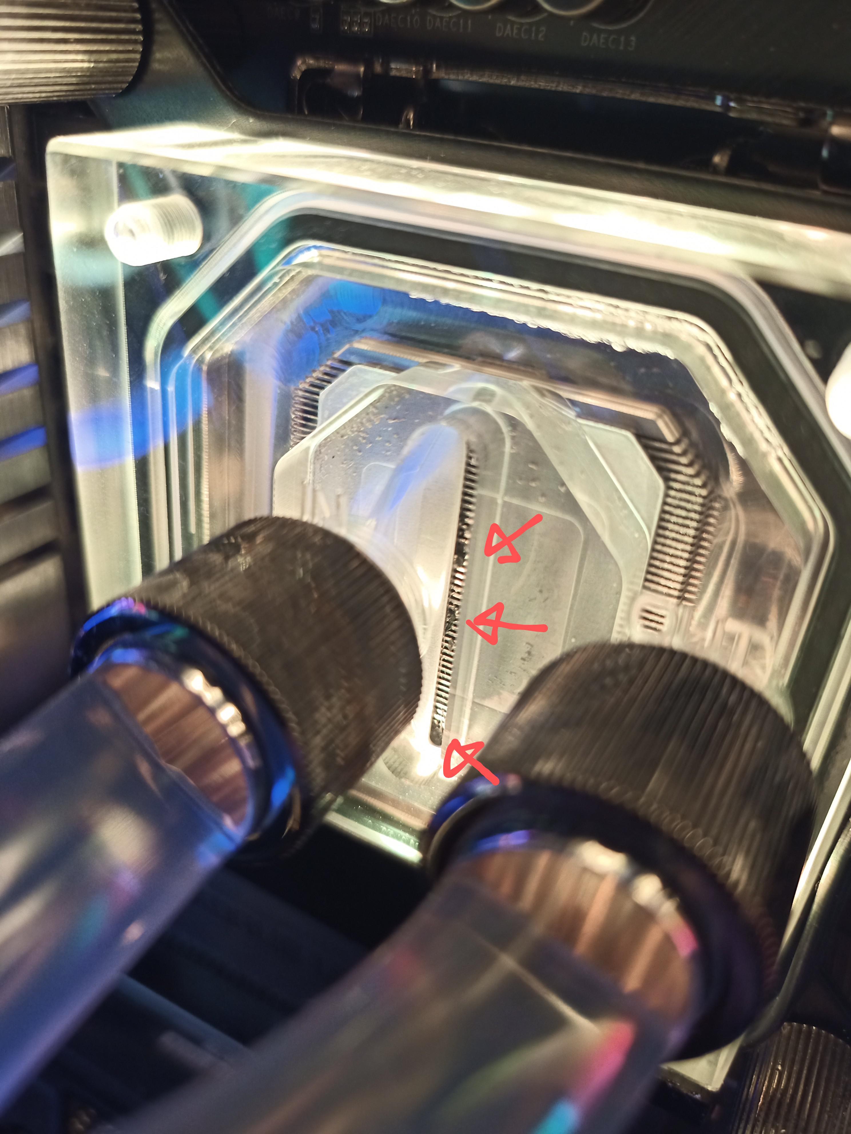 I just assembled an EKWB custom loop kit, and noticed something in the waterblock after just 3-4 ...