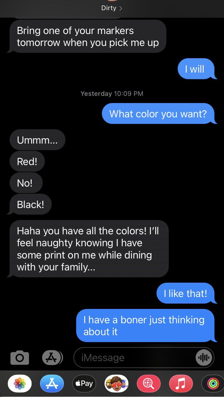 I love when she asks me for some body writing. Dinner tomorrow will be very interesting. | Scrolller