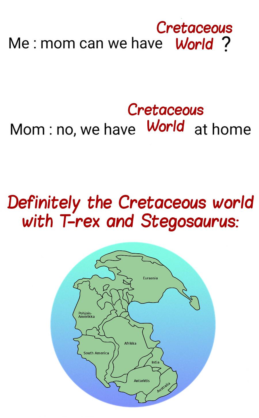 I’m tired of that people imagining the world looked like this during the cosmic impact of ...