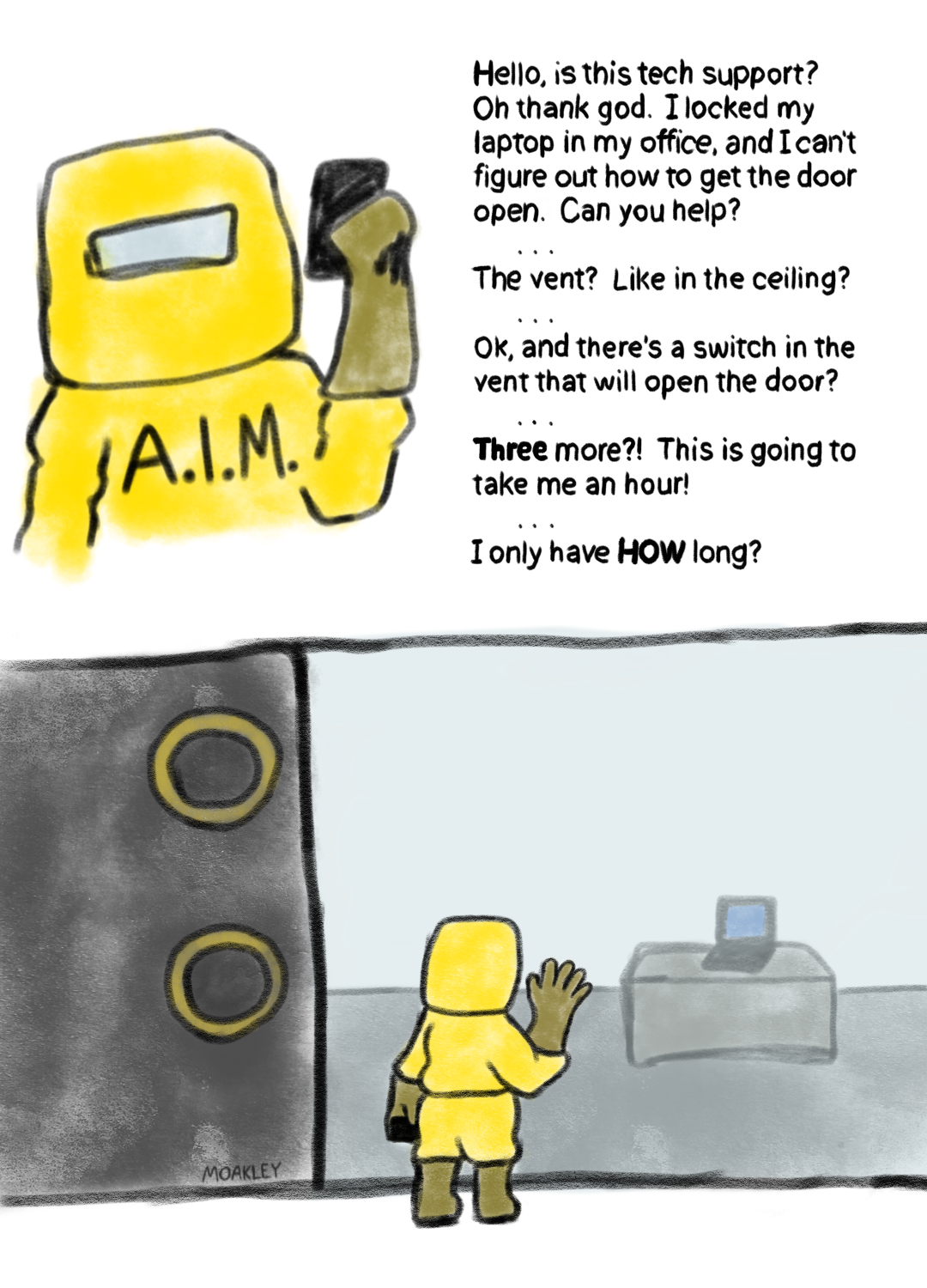 I made a comic about AIM technical support. | Scrolller