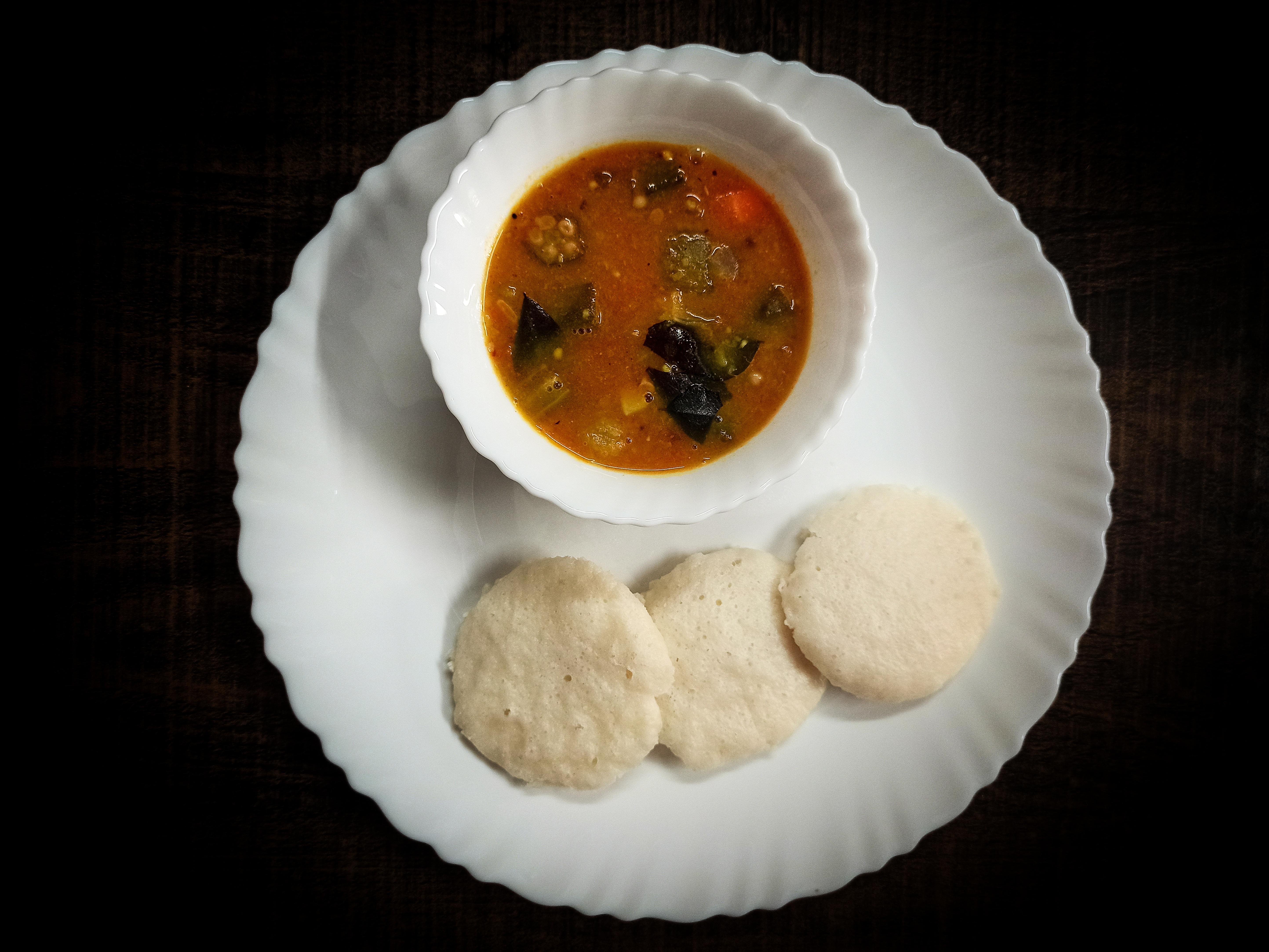 I made a favourite of mine today. Idli and Sambar. First time making this, since I can't go out ...