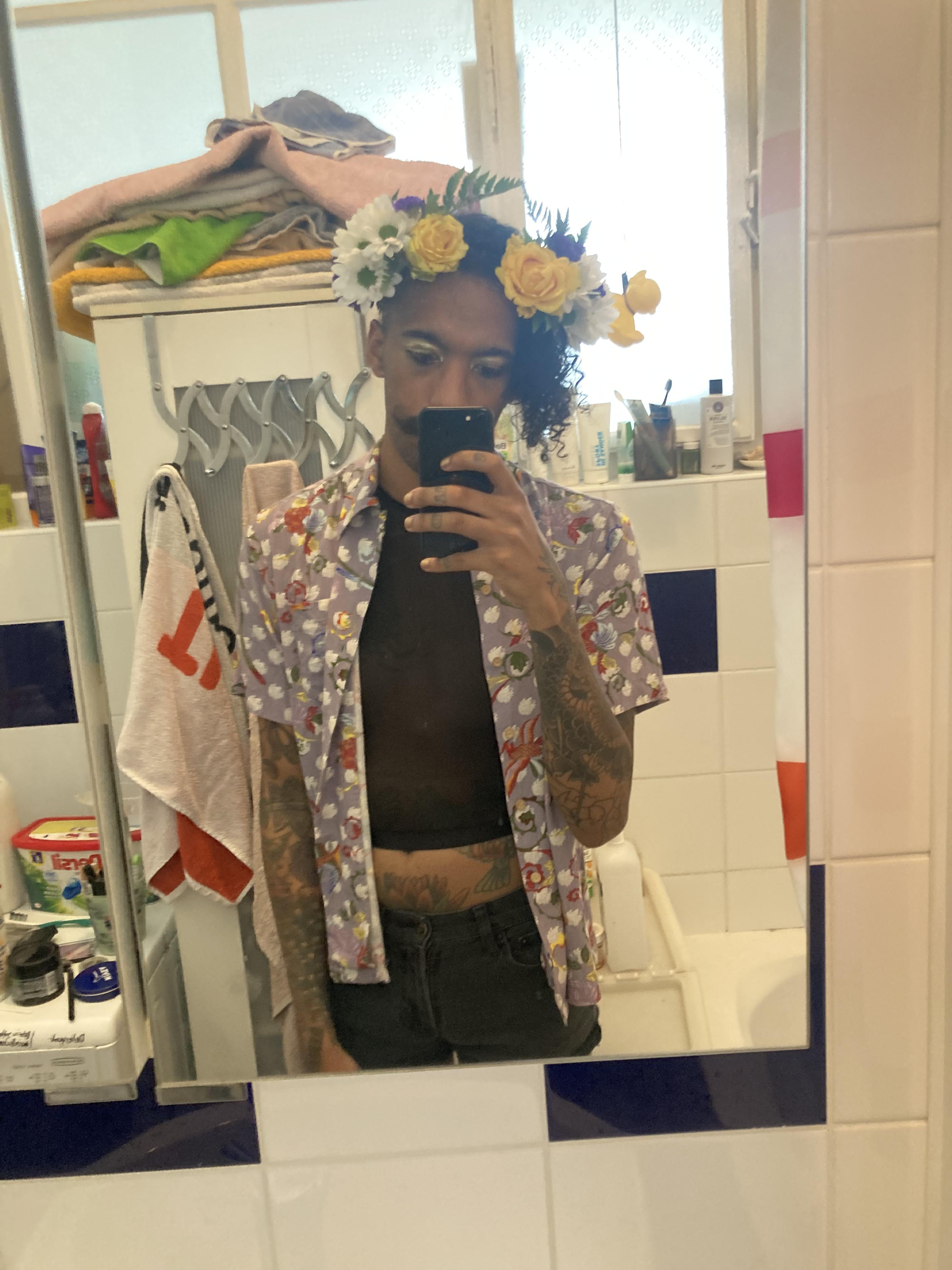 I made a flower crown for pride. It was well received | Scrolller