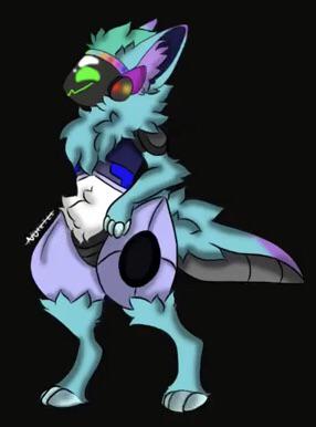 I made my protogen buddy Viko ^^ (I only colored and shaded the art as I cannot draw protogens ...