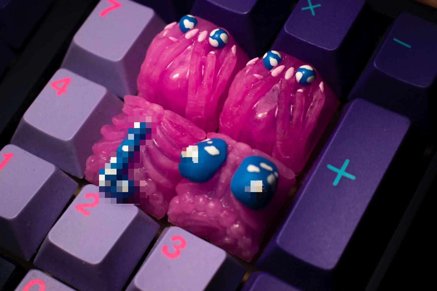 I made some completely normal artisan keycaps. Uncensored version below. | Scrolller