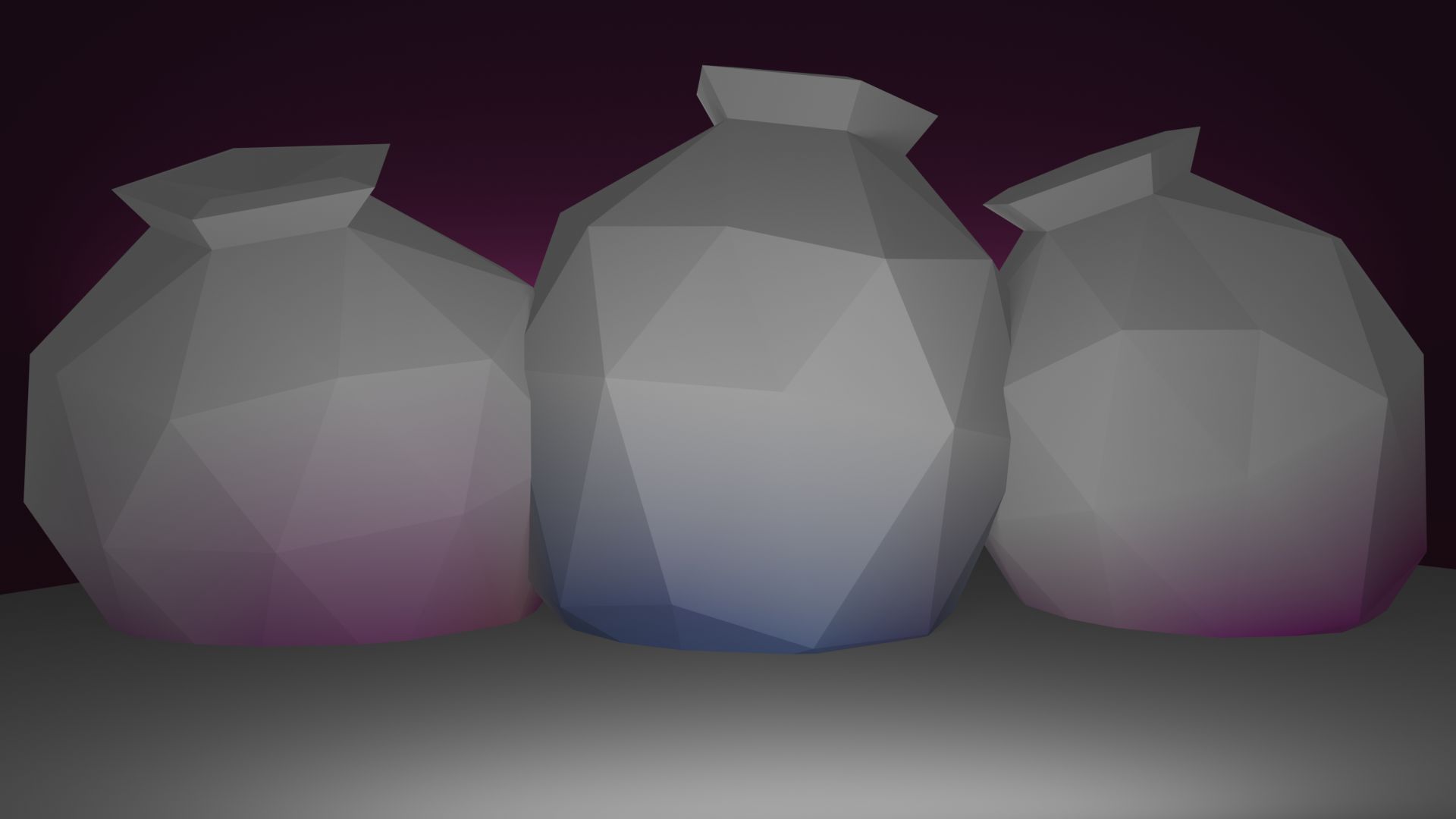 I made the bags from the show's OP in blender in low-poly | Scrolller