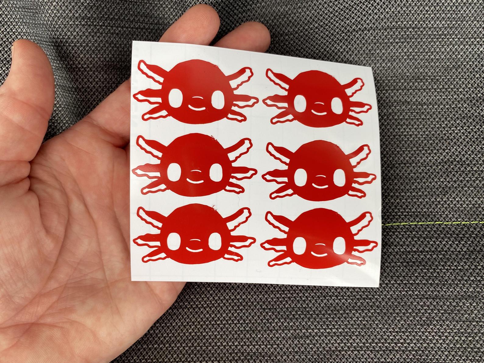 I made vinyl Axolotl stickers! | Scrolller