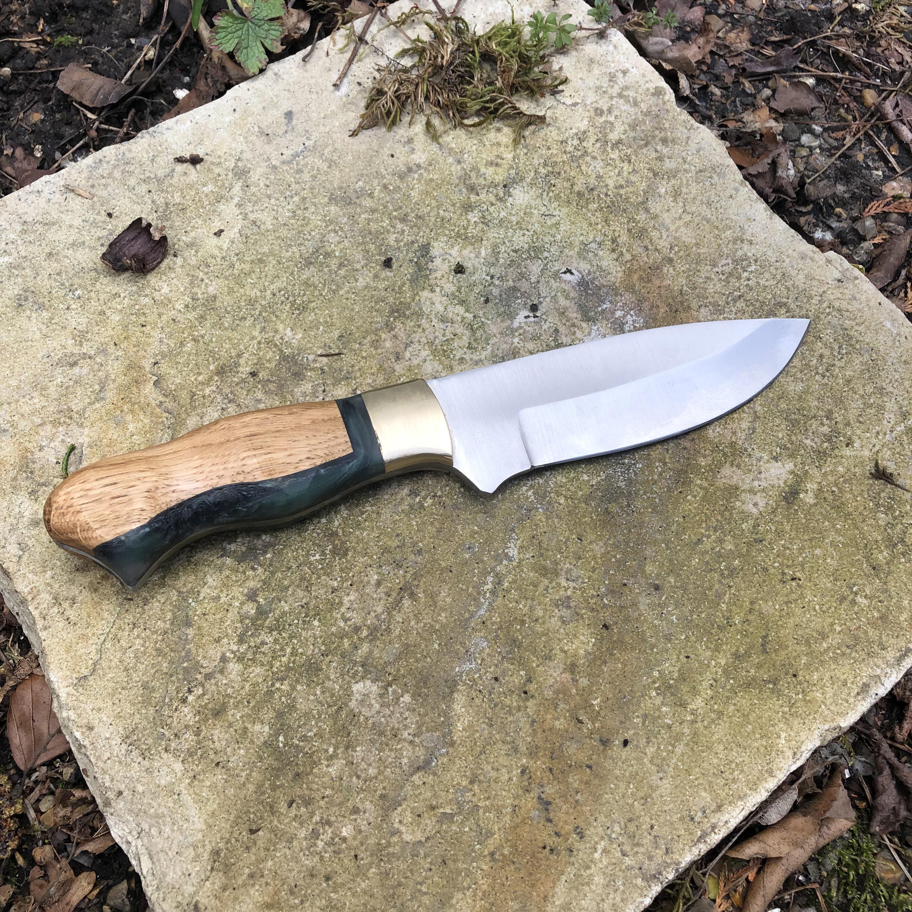 I make knife handles sometimes. This was my first attempt with resin wood combo. Pointers ...