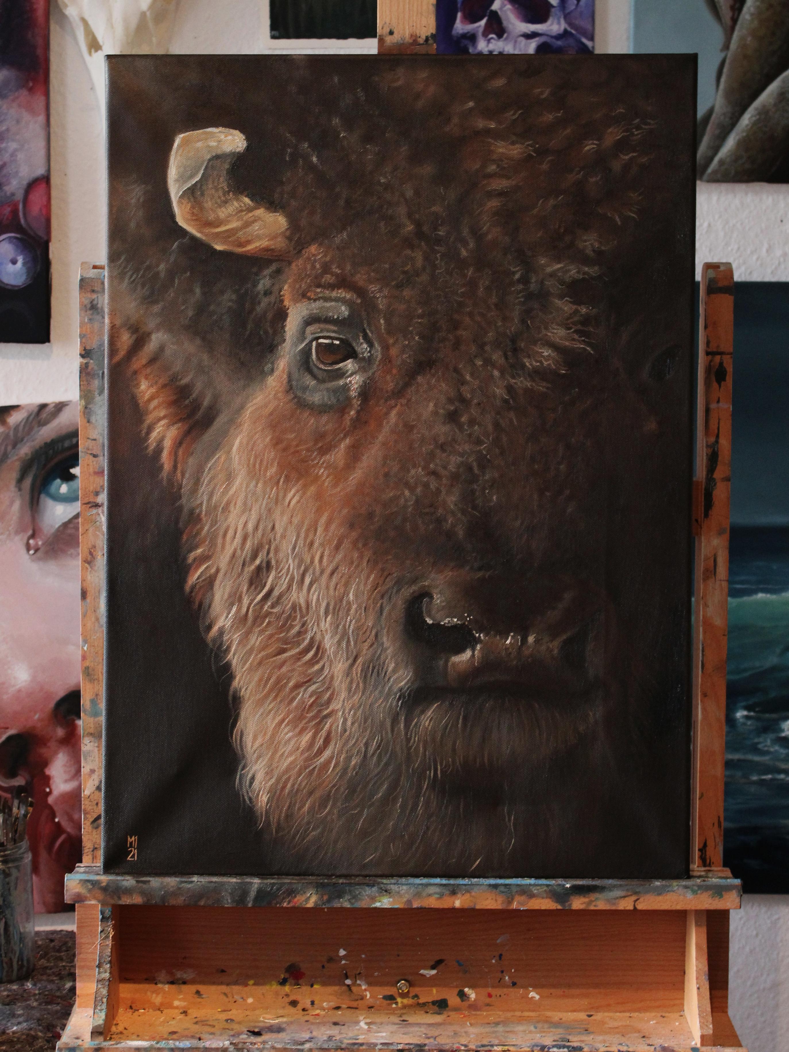 I painted an american bison | Scrolller
