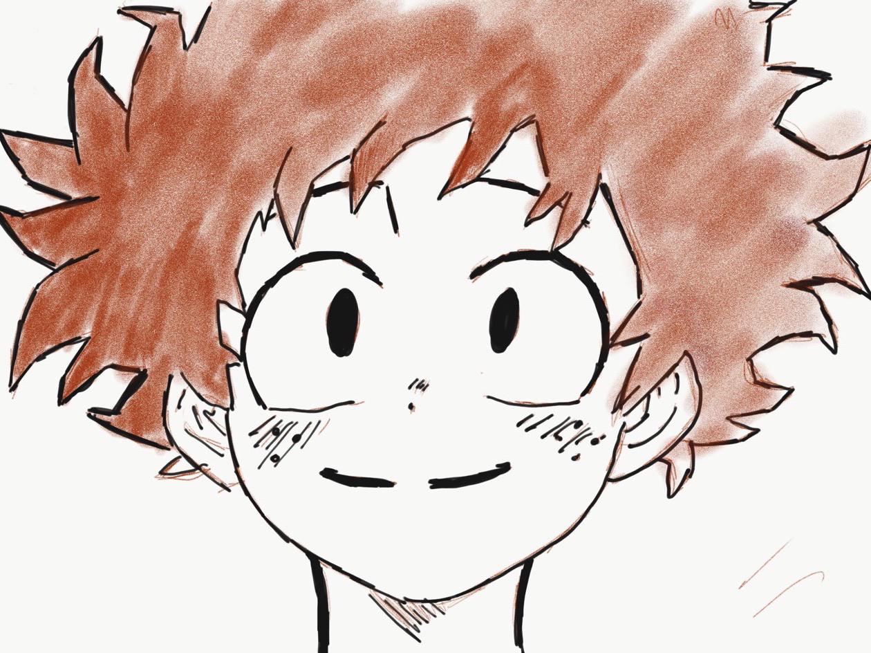 i tried drawing deku( my first time drawing digitally) | Scrolller