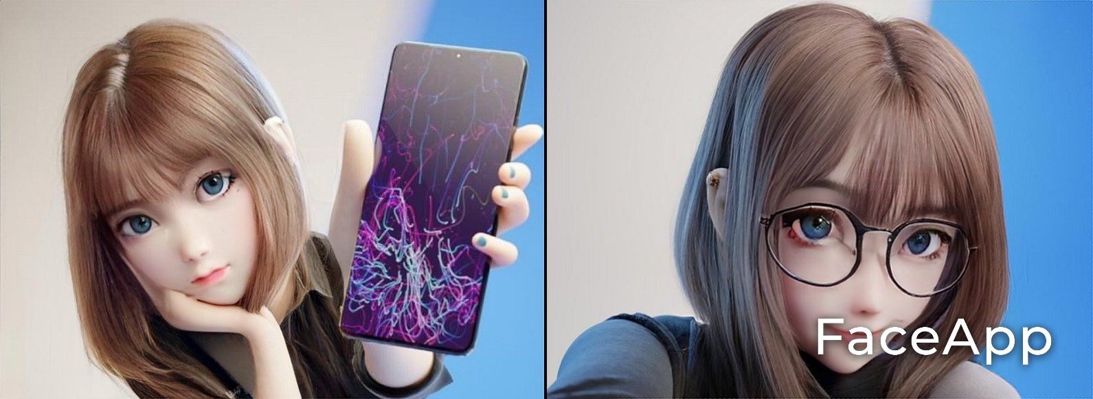 🌨️ I tried to change her face using an app | Scrolller