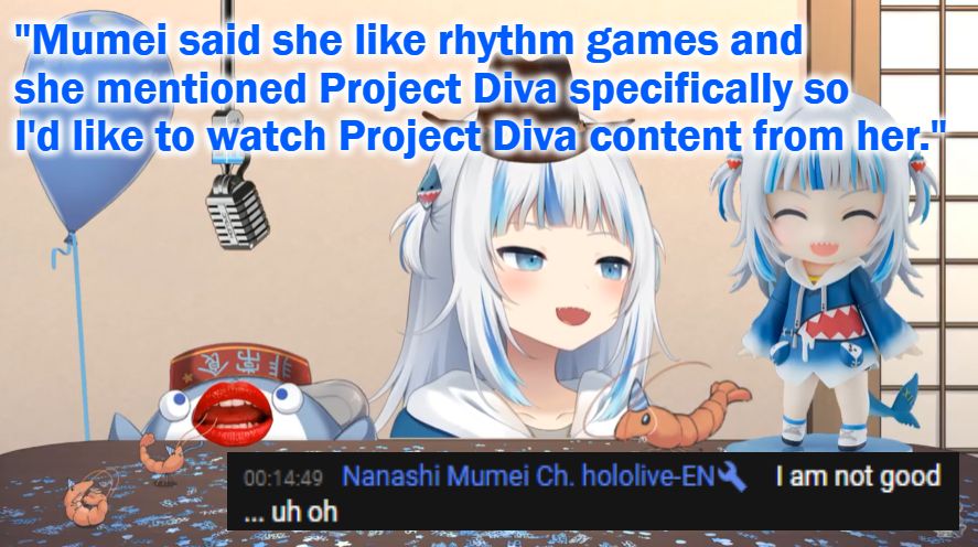 I wanna see a Gura-Mumei Project Diva collab in the future! 🔱🪶 | Scrolller