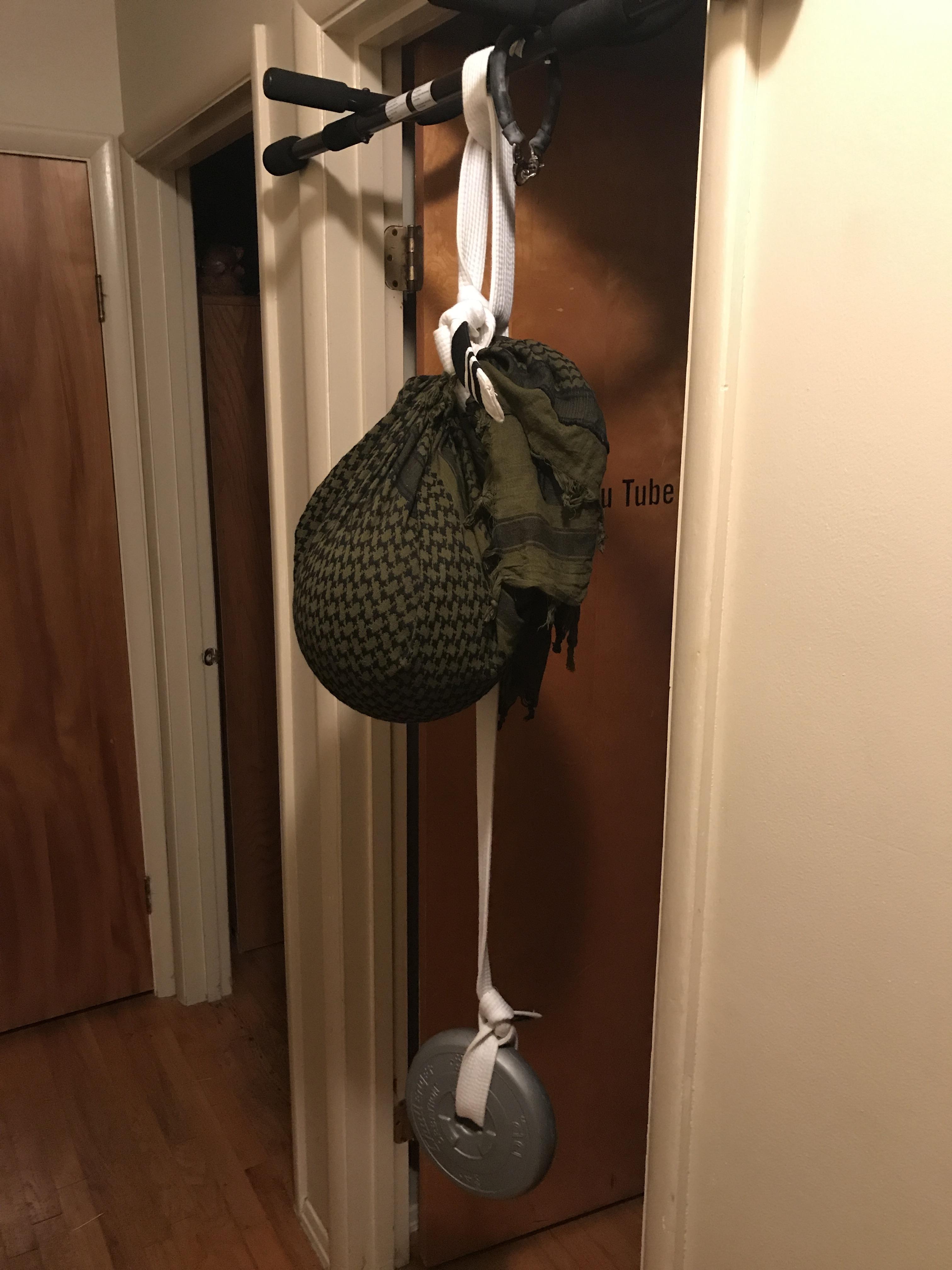 I wanted a punching bag so I made one with a basketball | Scrolller