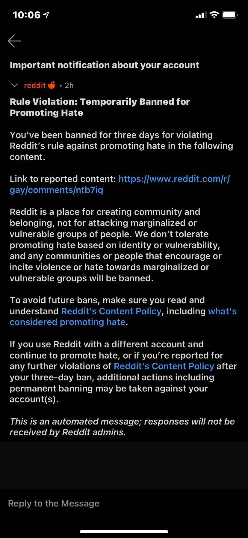 I was banned | Scrolller