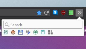 Icons-only overflow menu | Scrolller