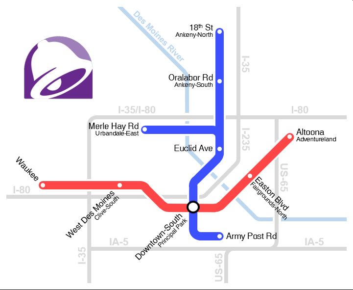 If Taco Bell connected their locations with a rail system | Scrolller
