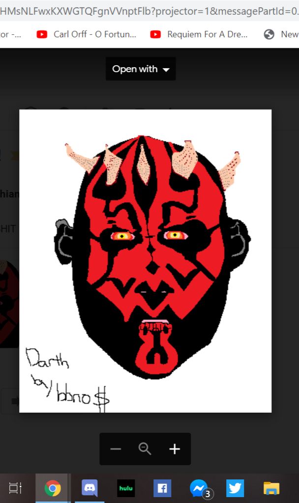 If yall watched the stream, he went from drawing his GF to Darth Maul 😂 | Scrolller
