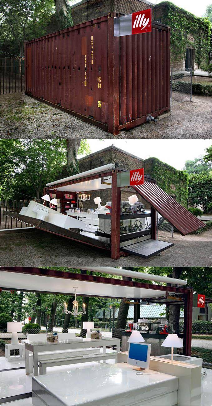 "Illy" Transforming Shipping Container | Scrolller